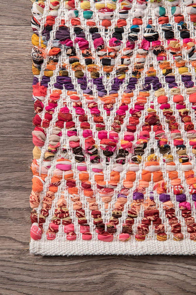 Loomed Cotton Rug, Cotton Area Rug, Handwoven Rug, Braided Cotton Rug